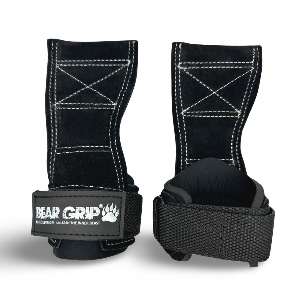 BearGrip Multi Grip Straps (Leather) - Heavy-Duty Lifting Straps for ...